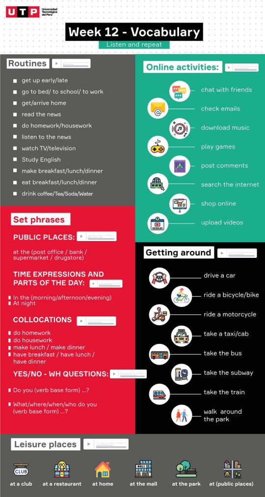 Week 12 - Vocabulary