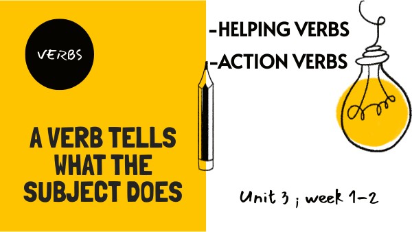 HELPING / ACTION : VERBS | Genially