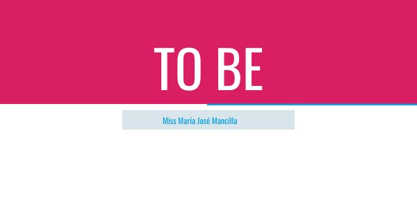 verb to be | Genially