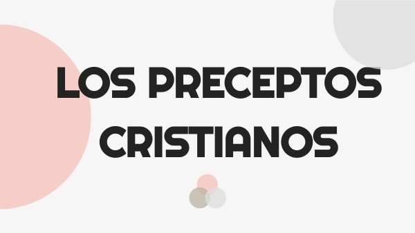 Los preceptos Cristianos