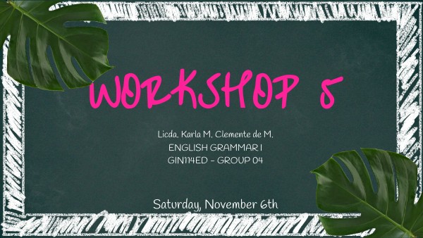 GIN Workshop 5 | Genially