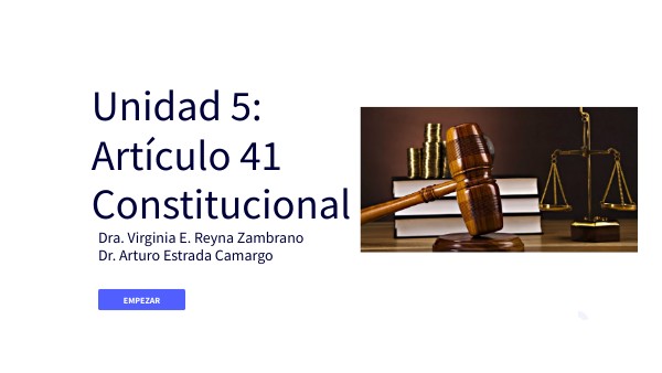 Unidad 5: Artículo 41 Constitucional