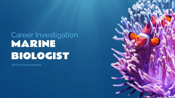 Career Inv. Marine Biologist