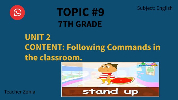 Following commands in the classroom | Genially