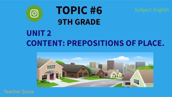 PREPOSITIONS OF PLACE | Genially