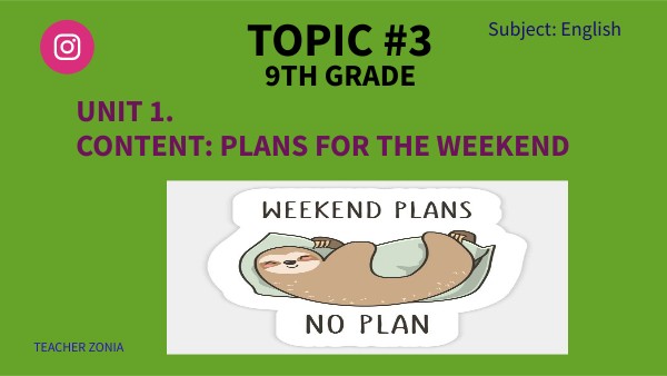 Plans for the weekend | Genially