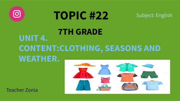 CLOTHING, SEASONS AND WEATHER | Genially