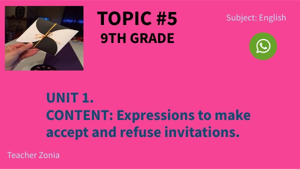 Expressions to make, accept and refusing invitations | Genially