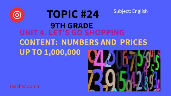 NUMBERS AND PRICES UP TO 1,000000 | Genially