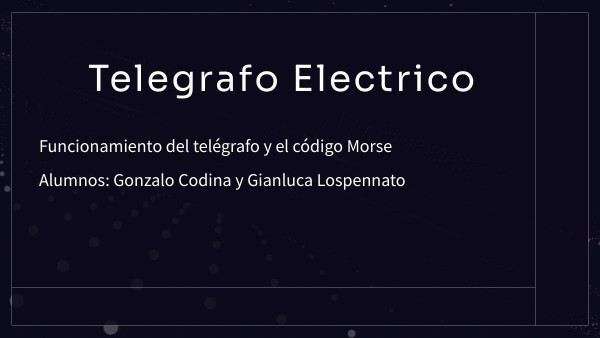 Telegrafo Electrico | Genially