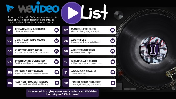WeVideo Student Playlist Template | Genially