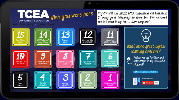 TCEA Top 15 Takeaways