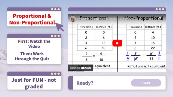 Proportional vs Non-Proportional + Calc Skills | Genially