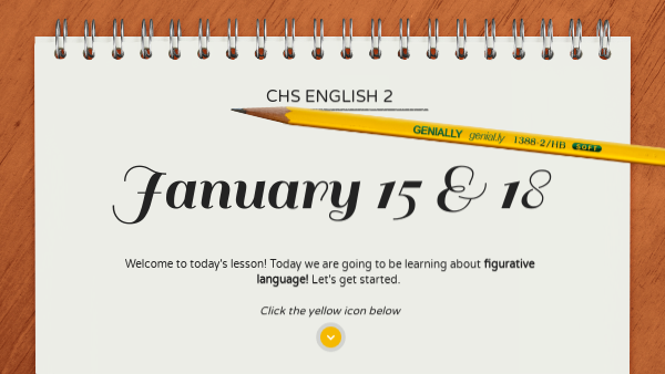 English 2: Jan 15 & 18 | Genially