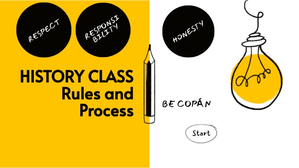 1st G History Class Rules and Process | Genially