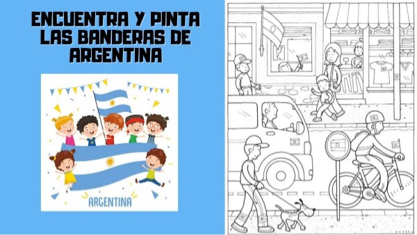 Pinta las banderas de Argentina