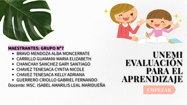 Evaluacion para el aprendizaje