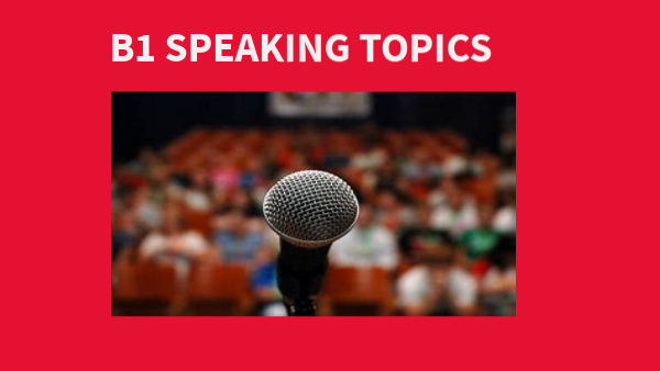 SPEAKING B1 | Genially