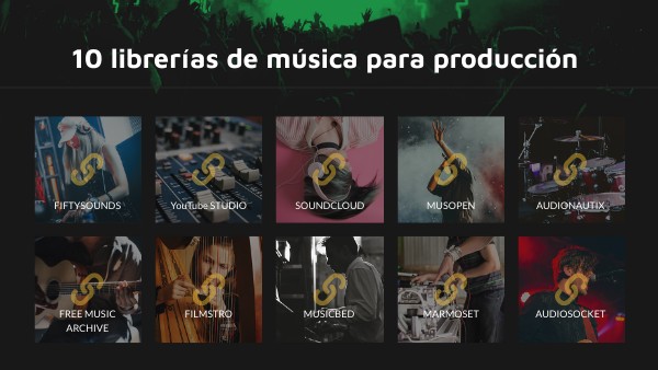 10 librerías de música para producción | Genially