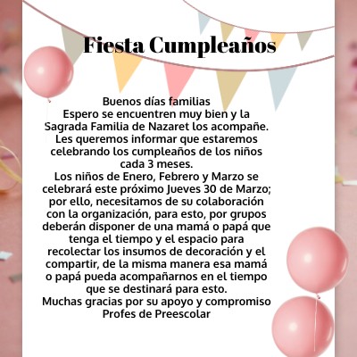 FIESTA DE CUMPLEAÑOS