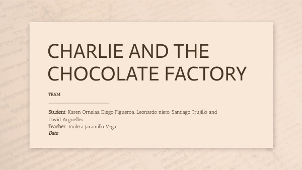 charlie and the chocolate factory | Genially
