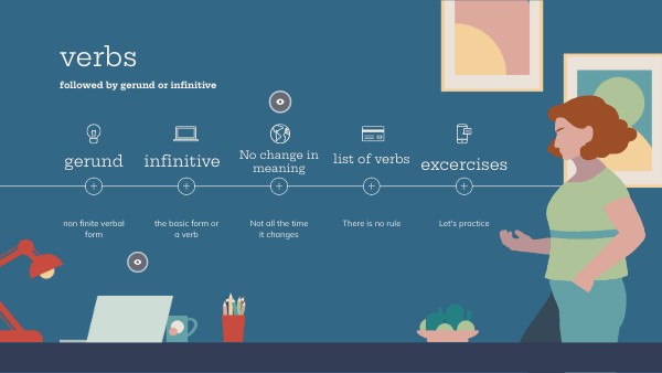 verbs followed by gerund or infinitive | Genially
