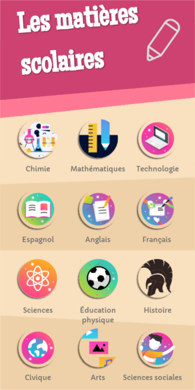 Matières scolaires | Genially