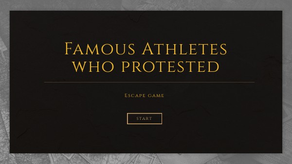 Athletes escape game