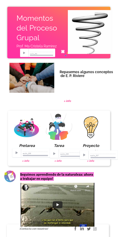 Momentos del Proceso Grupal | Genially