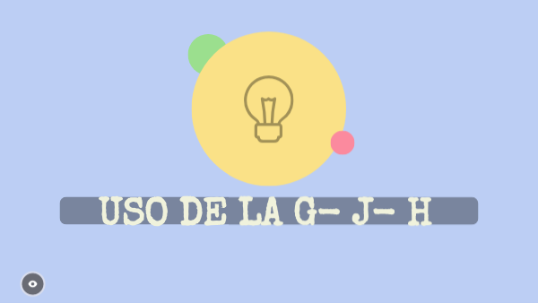 Uso de la G,J,H | Genially