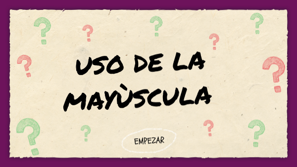 Uso de las mayusculas