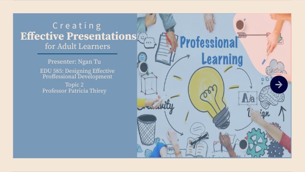EDU 585-Effective Presentations | Genially