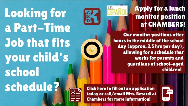 Apply to be a Lunch Monitor in the KCSD! | Genially