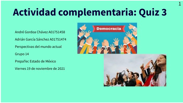 Actividad complementaria: Quiz