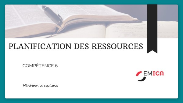 Planification des ressources - Partie 1 | Genially