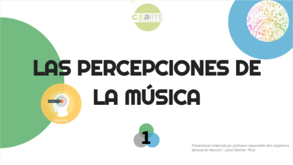 1 LAS PERCEPCIONES DE LA MÚSICA. 1.1 PERCEPCIÓN PSICOLÓGICA emociones ...