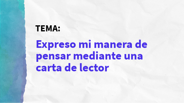 CARTA DE LECTOR | Genially
