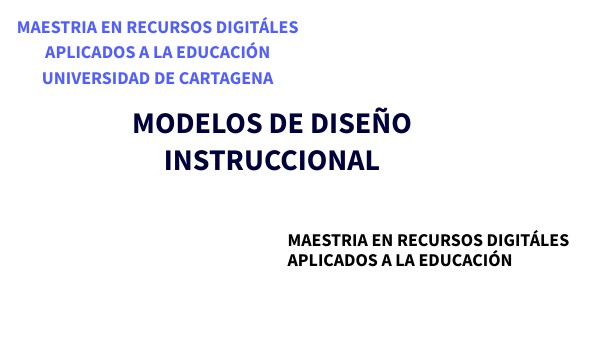 MODELOS DE DISEÑO INSTRUCCIONAL