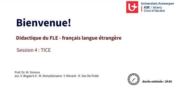 Didactique FLE Session 4- TICE