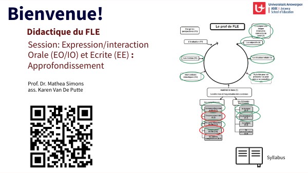 Didactique FLE: Session 7: EO et EE Approfondissement | Genially