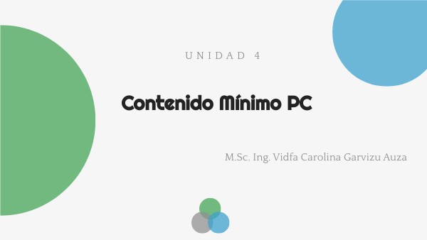 Contenido mínimo PC