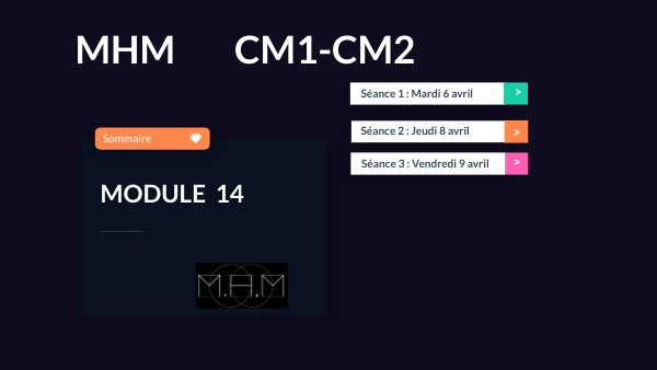Télétravail OD Module 14 MHM CM1-CM2