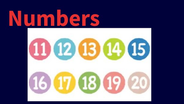 Numbers 11-20