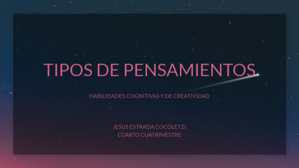 Tipos de Pensamientos | Genially