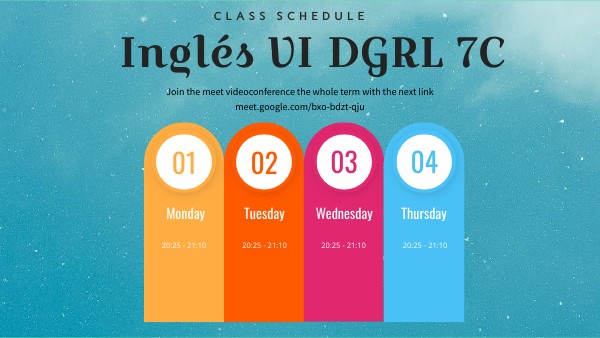 DGRL 7C Sept-Dec 2021 Schedule | Genially