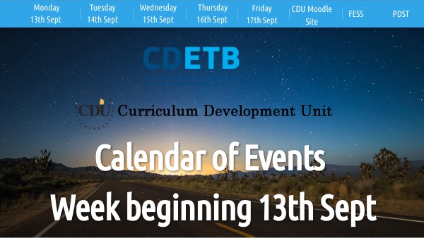 CDU Calendar from 13th Sept | Genially