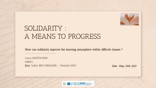 Solidarity in class | Genially