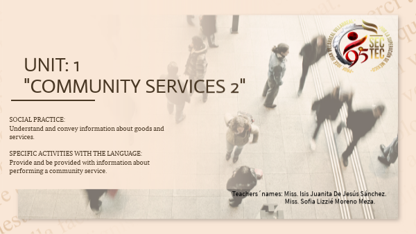 Unit:1 Community services 2 | Genially