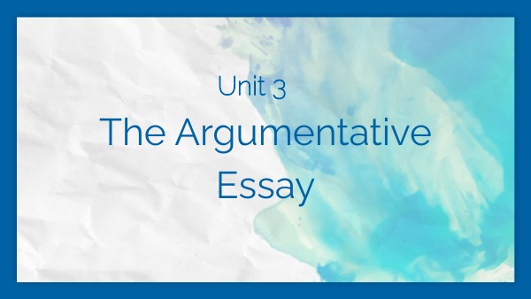 Composición 2 - argumentative essay