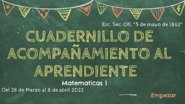 Cuadernillo de acompañamiento al aprendiente 28 de Marzo-8 de abril